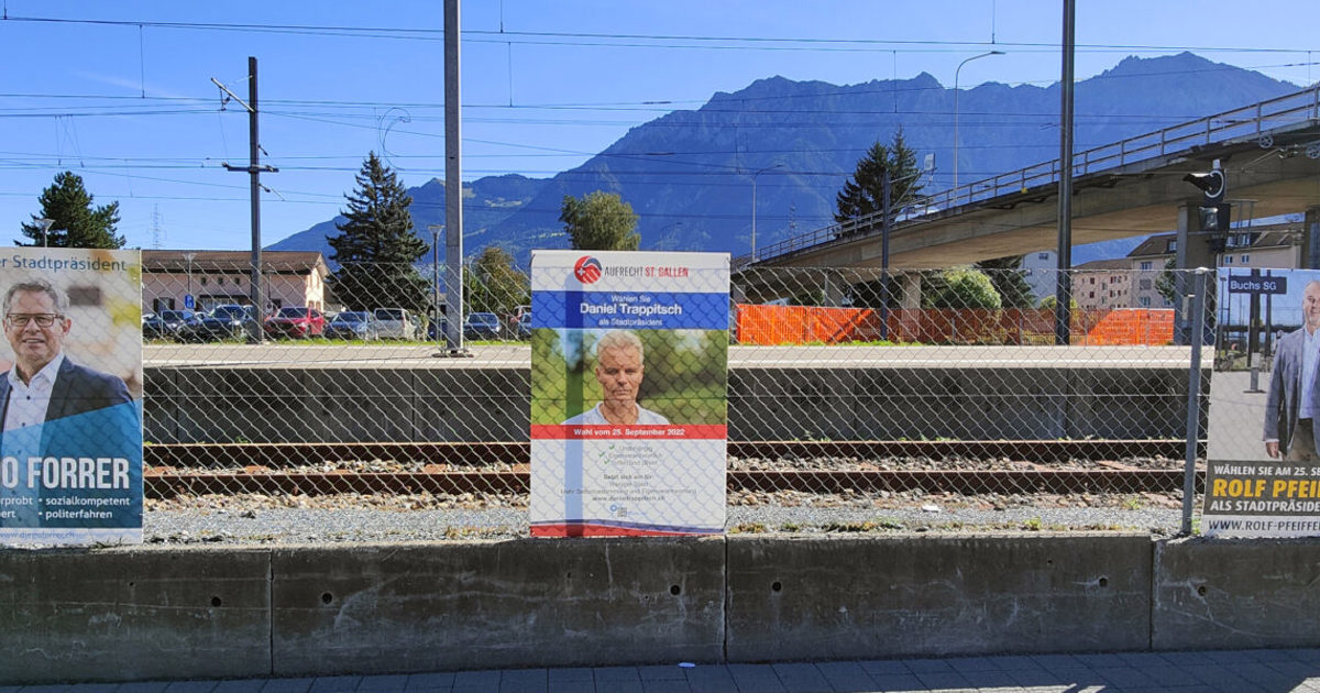 Vor der Wahl am 25. September: Rolf Pfeiffer, Diego Forrer und Daniel ...